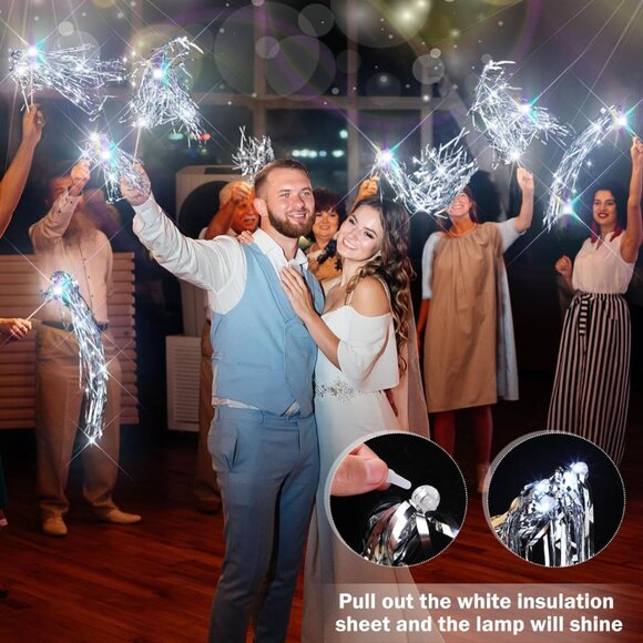 Amazon | Accents | 3 Pcs Lighted Wedding Wands Led Tinsel Wedding Wands ...